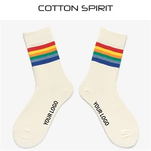 Old School Vintage Striped Socks - Best Name Badges