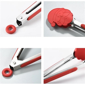 Christmas Style Stainless Steel Kitchen Tongs - Best Name Badges