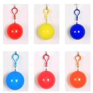 Portable Keychain Raincoat Emergency Rain Poncho Ball - Best Name Badges