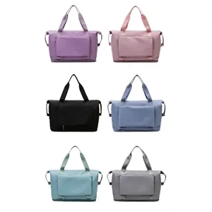 Expandable Handbag W/ Front Shrinking Pocket - Best Name Badges