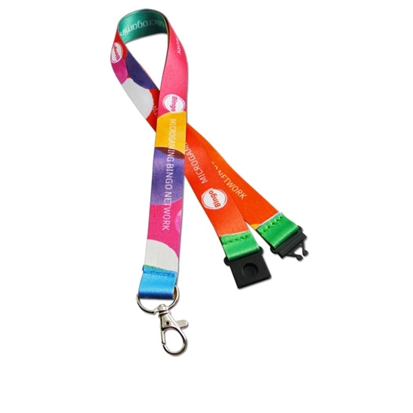 3/4 Dye-Sublimation Lanyard w/ Safety Breakaway - Best Name Badges