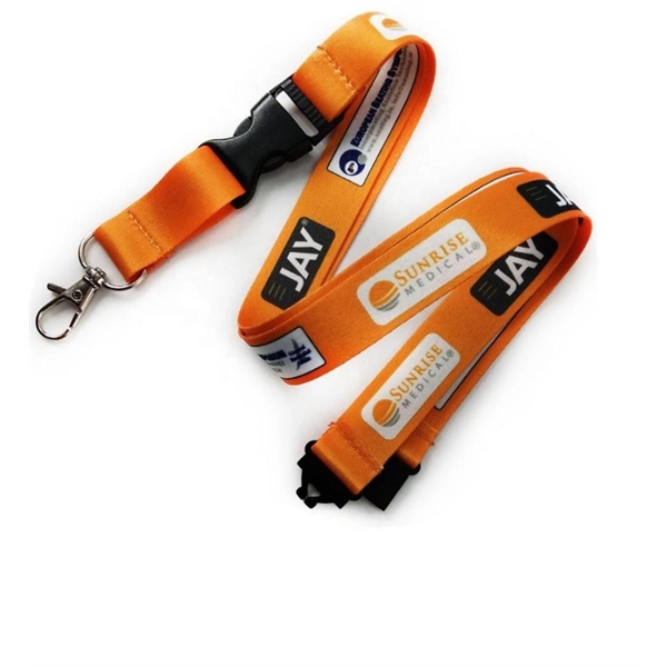 3/4 Dye-Sublimation Lanyard w/ Safety Breakaway - Best Name Badges